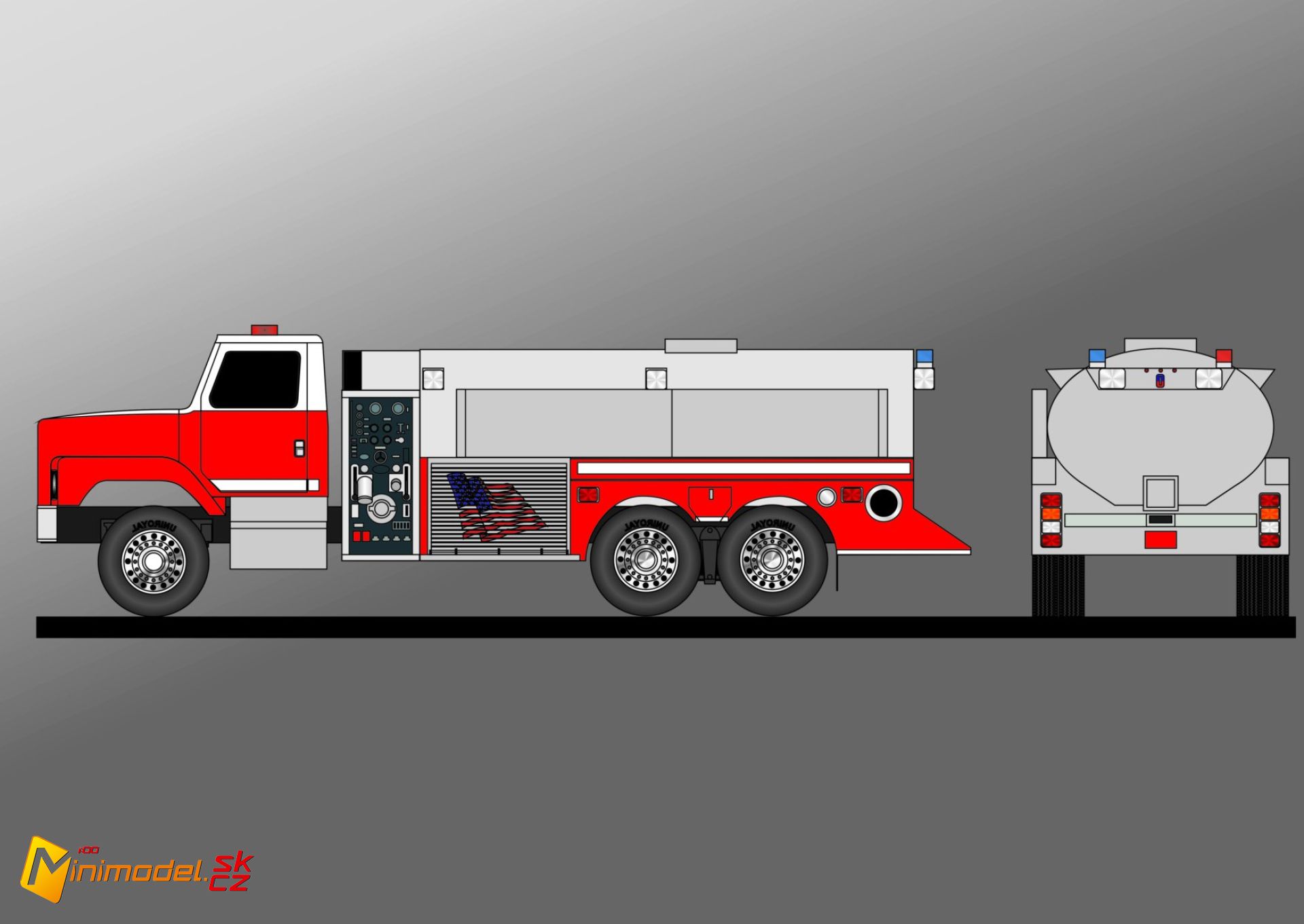 FE3524 INTERNATIONAL S SERIES FIRE TANKER - Minimodel Web